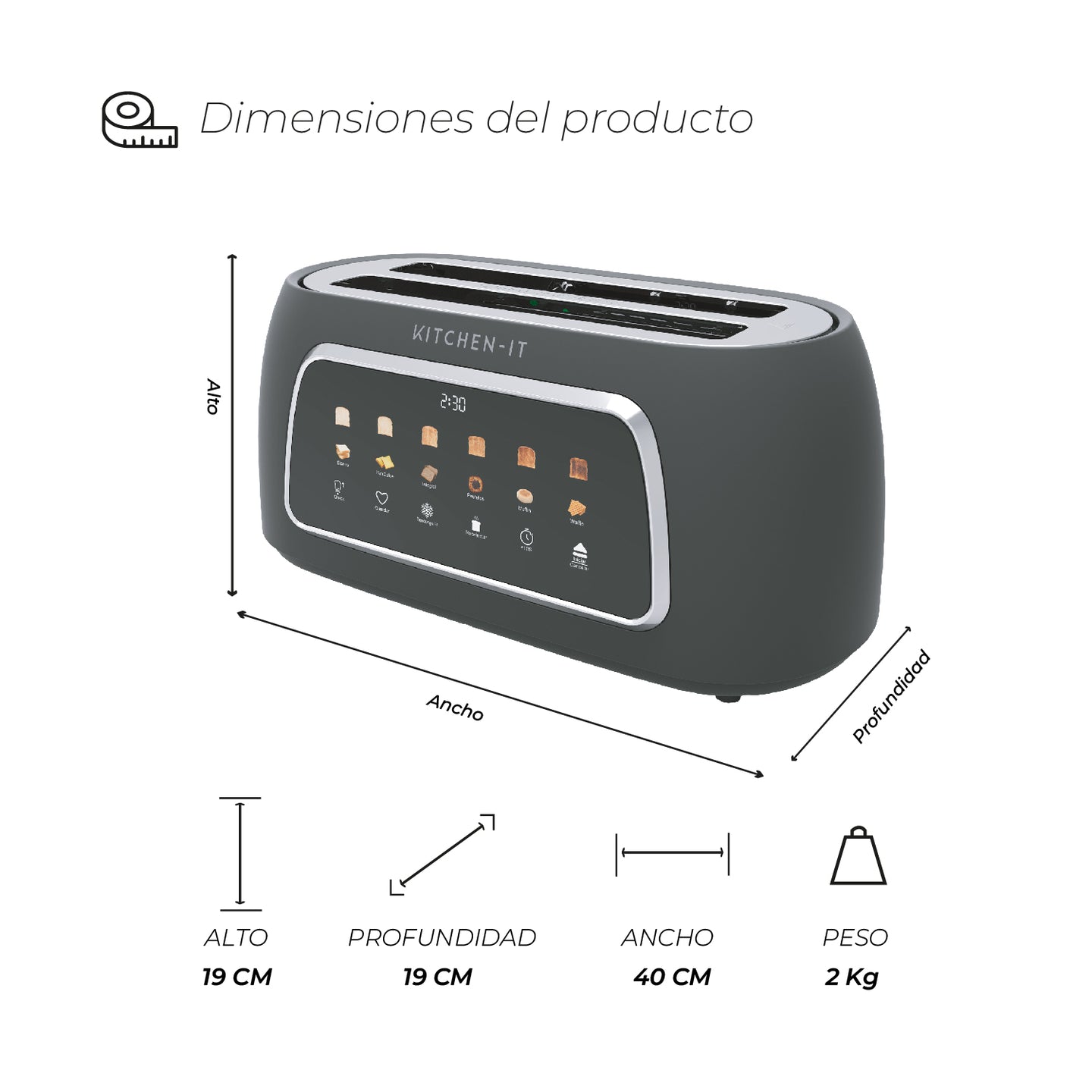 Tostador de Pan Digital Smart Toast - 100% Automático – Kitchen-It